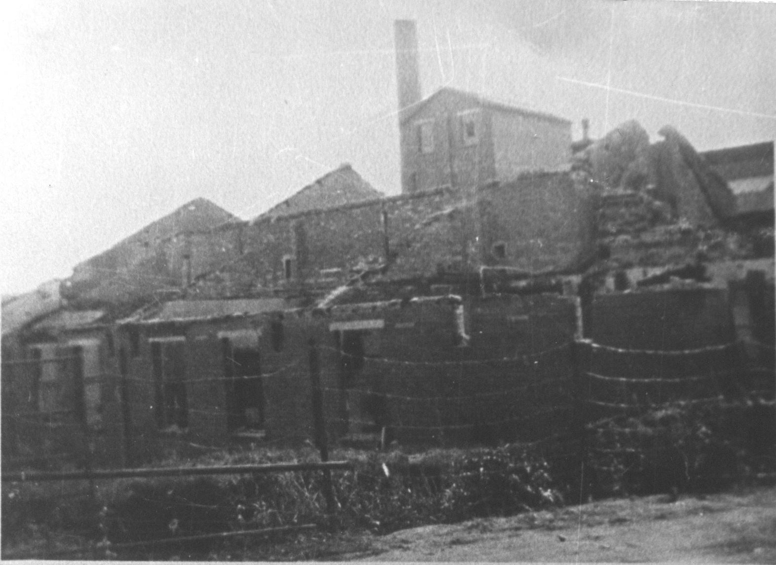 Part of the Milk Factory after the fire in 1923 - Blackdown Archives