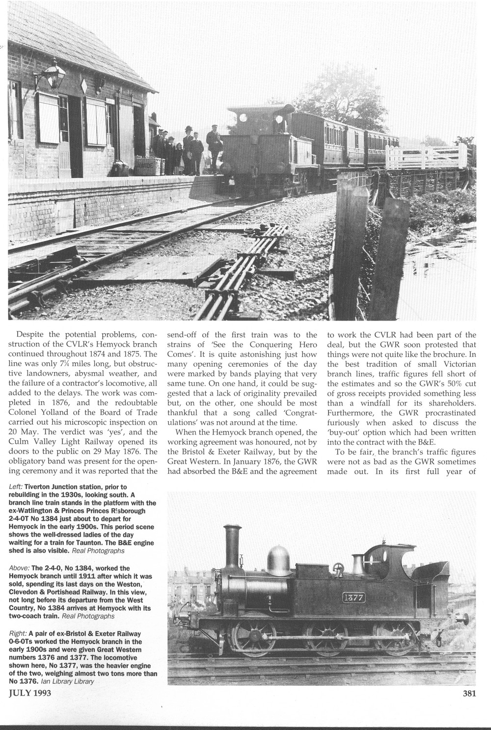 Culm Valley Steam Railway through the ages - Blackdown Archives
